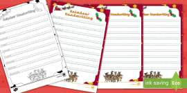 Winter Handwriting Practice Worksheet - Twinkl
