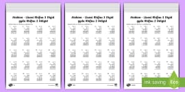 Taflenni Gweithgaredd Gwahaniaethol Problemau Geiriol Tablau Lluosi