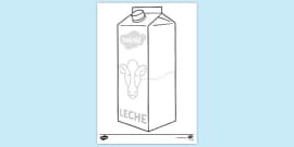 Glass of Milk Colouring Sheet | Colouring Sheets - Twinkl