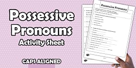 ESL Possessive Pronouns Worksheet [Kids, A1]