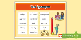 Assessment Synonyms Word Mat (Hecho por educadores) - Twinkl