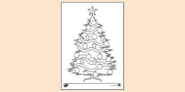 KS1 Christmas Tree Colouring Pages for Kids (teacher made)