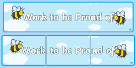 👉 We Are Busy Bees Display Banner (teacher made) - Twinkl