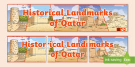 Historical Landmarks of Qatar Display Posters KS2 - Twinkl