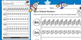 Ordinal Numbers Coloring Activity