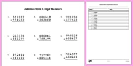 Subtraction with 6 Digit Numbers (teacher made) - Twinkl