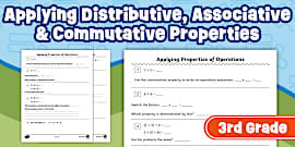 Third Grade Distributive Property 3rd Grade Worksheets