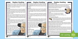 Stephen Hawking Differentiated Reading Comprehension Activity