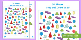 3D Shapes and Properties Matching Cards - australia, 3d, match