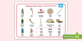 Food Word Mat English/Mandarin Chinese/Pinyin (teacher made)