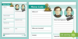 Morse Code Worksheets and Code-breaker Chart (teacher made)