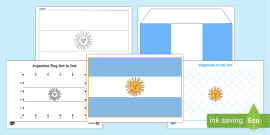 Argentina Flag Bunting (teacher made) - Twinkl