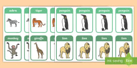 The Zoo Vet: Zoo Animal Matching Cards (teacher made)