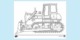 FREE! - Bulldozer Colouring Sheet | Colouring Sheets