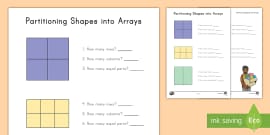 Partition Math Cards: Partitioning Shapes into Equal Areas