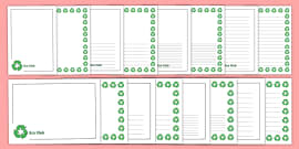 KS2 Stop Plastic Pollution Page Border Pack (teacher made)