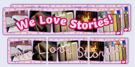 I Love Reading! Photo Display Banner (teacher made) - Twinkl