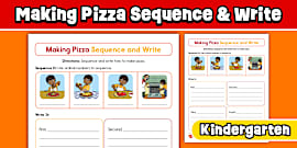 Kindergarten Making Lemonade Sequence and Write Worksheet