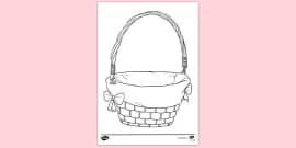 KS1 Easter Basket Colouring Activity (teacher made) - Twinkl
