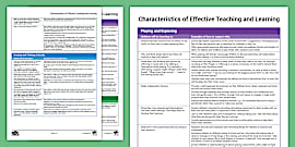 Characteristics of Effective Learning EYFS Report Writing