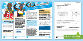 Facts About Usain Bolt Reading Comprehension Activity