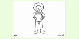 FREE! - Girl Standing Smiling Colouring Sheet | Colouring sheets