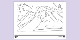 FREE! - Mount St Helens Colouring Sheet | Colouring Pages | KS1