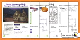 Spooky Haunted House Cross-Curricular Escape Room for 3rd-5th Grade
