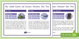 Inventor Information Sheet and Activity Pack One