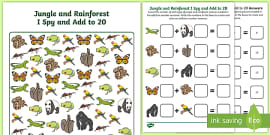 Jungle & Rainforest Number Line (0-20) (Teacher-Made)