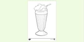 FREE! - Strawberry Milkshake Colouring Sheet | Colouring Sheets