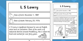 LS Lowry Reading Comprehension Activity (teacher made)