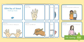 100 Days of School '100 Second Challenges' Worksheet / Worksheets