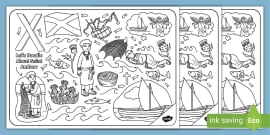 Scotland Doodle Colouring Pages (teacher made) - Twinkl