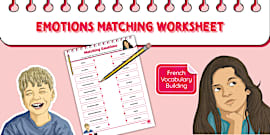 Mes Emotions English/French Word Mat