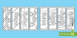 FREE! - Casper Name Simple Colouring Bookmarks - Twinkl