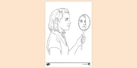 Magic Mirror Colouring Sheet | Colouring Sheets - Twinkl