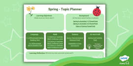 Spring Topic Planner (teacher made)