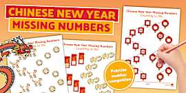 Chinese New Year Missing Numbers Number Square Maths Activity