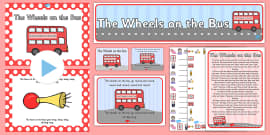 The Wheels on the Bus Nursery Rhyme Picture Flashcards