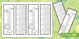 Snake Colouring Bookmarks (teacher made) - Twinkl