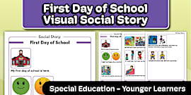 My First Day of School Social Story Booklet