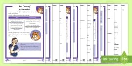 Pet Reading Comprehension PDF Activity | Pet Care of a Dog