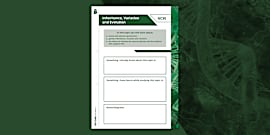 AQA Biology Unit 6 Inheritance, Variation and Evolution Word Mat