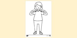 FREE! - Child Touching Toes Colouring Sheet | Colouring Sheets