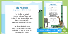 The Noisy Animals in the Jungle Song (teacher made)