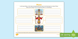 The Story of Moses Differentiated Sequencing Worksheet