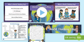 KS1 World Thinking Day Crossword (Teacher-Made) - Twinkl
