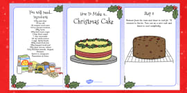 Christmas Worksheets | Christmas Cake (teacher made)