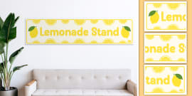 Lemonade Stand Banner Printable | Summer Activity | Twinkl